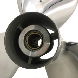 ARKDOZA 3 Blade Polished RH Props for Tohatsu 35/45/50HP Outboard Stainless Steel Propeller 11.6x11