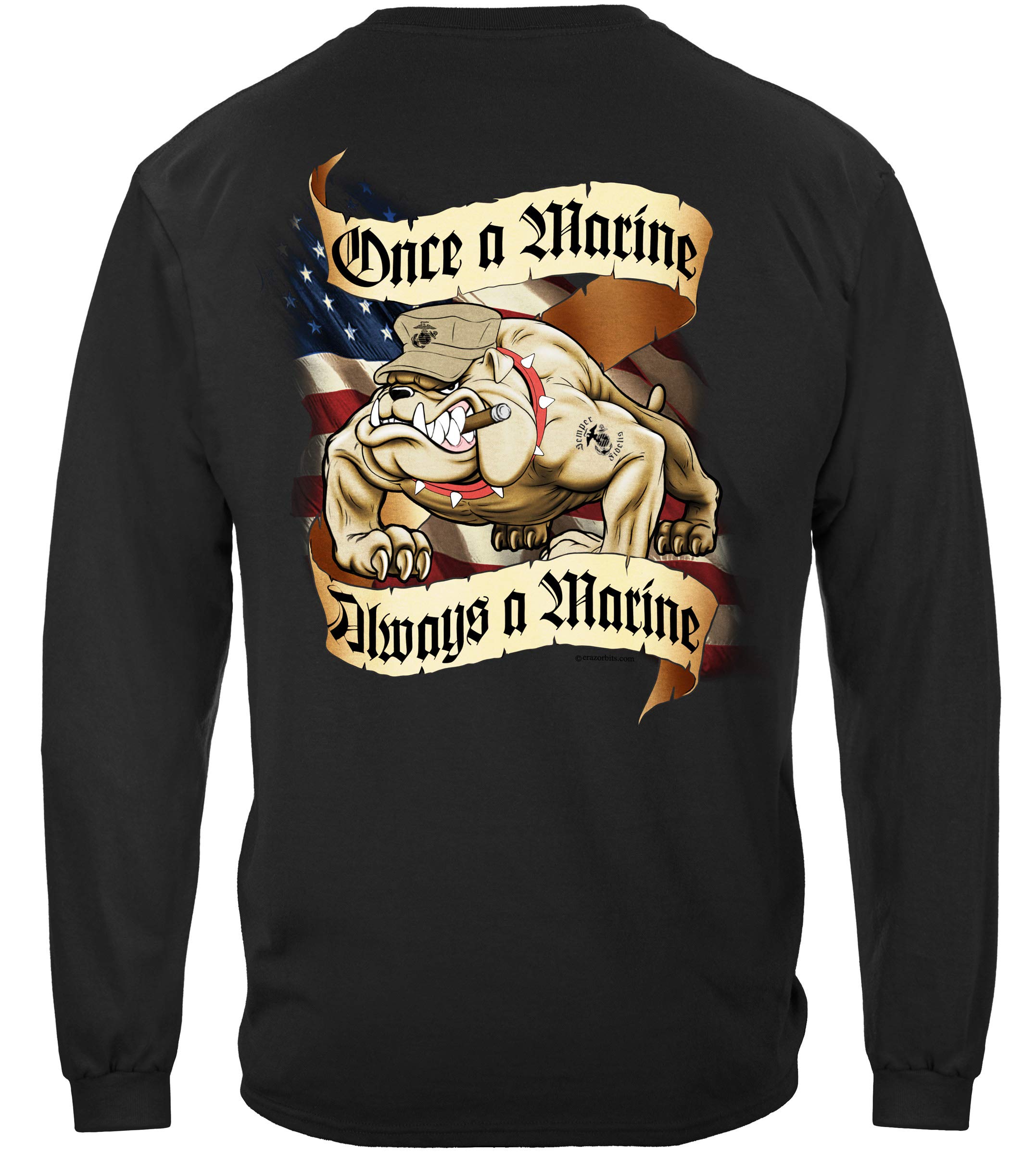 Marine Corps Tshirts | Once A Marine Always Long Sleeve Shirt MM101LSL