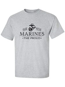 the few the proud the marines adult t-shirt in sport grey - medium