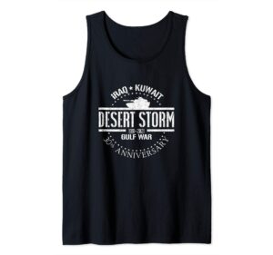 desert storm 30th anniversary 1991 gulf war veteran military tank top