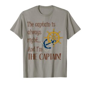 mariner rule t-shirt - the captain is always right - boating