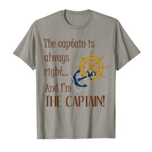 Mariner Rule T-Shirt - The Captain is Always Right - Boating