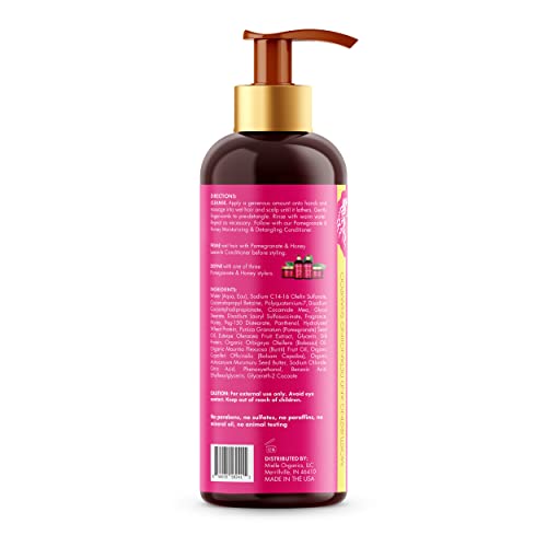 Mielle Organics Pomegranate & Honey Moisturizing and Detangling Shampoo for Type 4 Hair, 32 Ounces