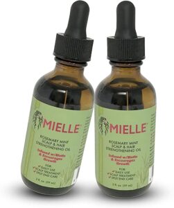 mielle organics hair products rosemary mint hair growth oil 2 oz,(pack of 2),infused with biotin to encourage and strengthen hair growth,rid of itchy and dry scalp