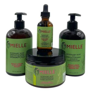 mielle rosemary mint organics infused with biotin and encourages growth hair products for stronger and healthier hair and styling bundle set 4 pcs