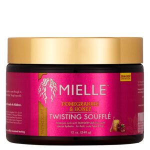 mielle organics pomegranate & honey twisting soufflé, sulfate and paraben free, 12 ounces