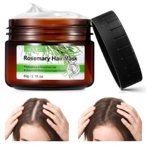 purvigor rosemary hair mask infused with biotin (2 fl.oz), rosemary strengthening hair masque, deep conditioner for dry, damaged, & frizzy hair,natural rosemary mint hair mask