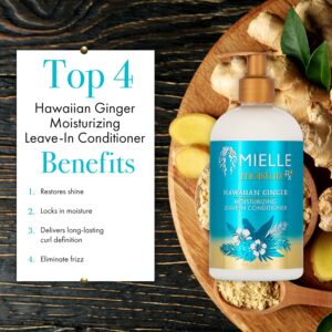 Mielle Organics Moisture Rx Hawaiian Ginger Moisturizing Leave-In Conditioner, 12 Ounces