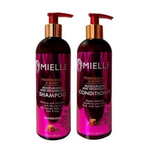 mielle pomegranate & honey moisturizing/detangling shampoo and conditioner set (12 fl. oz each)