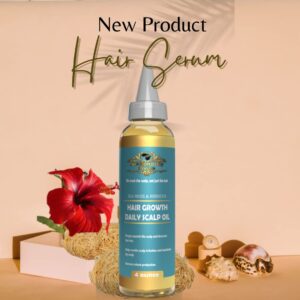 AK2 Hair oil for Curly, Wavy, Natural hair. Good for Braids. Hydrates and repairs, hair moisturizer for dry damaged hair. With Detangling Oils. (Sea Moss Rosemary & Hibiscus 4 oz.)