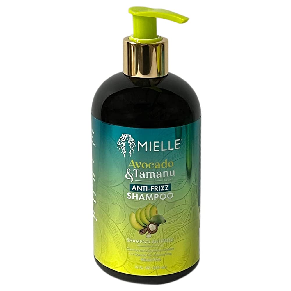 Mielle – Avocado & Tamanu – Anti-Frizz Collection - Shampoo, Conditioner, Leave-in Conditioner, Stay Straight Serum & Curl Perfector – Bundle Combo Set 5PCS