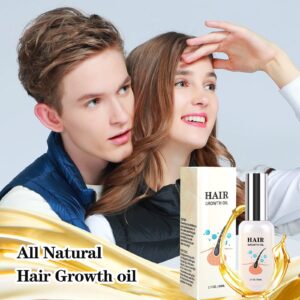 Hair Growth Oil - Rice Water For Hair Growth For Women & Men, Hair Loss Treatments, Serum For Thicker Longer Fuller Healthier Hair, Biotin & Castor Oil & Rosemary Oil 50ml