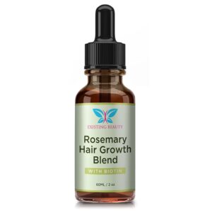 existing beauty rosemary oil for hair growth blend - rosemary essential oils infused with biotin and other natural ingredients - nourishes & stimulates healthy scalp - promotes thicker hair 2.02 oz