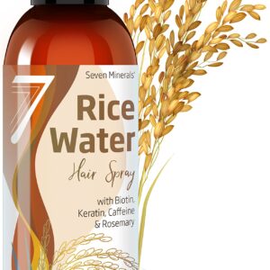 NEW Fermented Rice Water for Hair Growth - Infused with Rosemary, Biotin, Caffeine, Keratin Vegan Non-Greasy Spray Naturally Thicker, Longer, Softer Men & Women (4 fl oz)