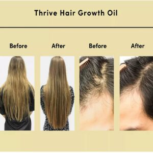 Carvenchi Natural Hair Growth Oil, Rosemary Oil for Hair Growth Organic, Veganic Natural Hair Growth Oil for Thin Hair, Hair Oil for Dry Damaged Hair and Growth，60ml (2pc)