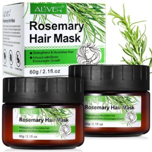 nifeishi organics rosemary hair masque, hair treatment mask, repairs damage hair root, essential oil & biotin deep treatment, deep conditioner suitable for dry & damaged hair-60g