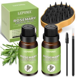 rosemary hair oil for hair growth, nature pure rosemary oil for hair with scalp massager hair growth hair regrowth treatments for women men