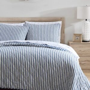 Stone Cottage - Queen Quilt Set, Super Soft Reversible Bedding with Matching Shams, Luxurious Room Essentials (Willow Way Indigo, Queen)