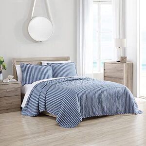 Stone Cottage - Queen Quilt Set, Super Soft Reversible Bedding with Matching Shams, Luxurious Room Essentials (Willow Way Indigo, Queen)