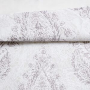 Cottage Classics 3-Piece Farmhouse Style Comforter and Sham Set Blossom Traditional Paisley, Full/Queen, Purple