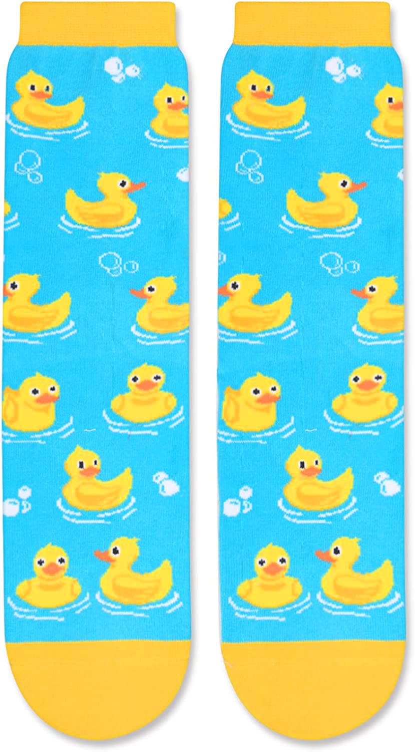 Zmart Novelty Rubber Duck Socks for Women Cute Duck Socks Girls, Funny Rubber Duck Gifts Duck Lovers Gifts For Her