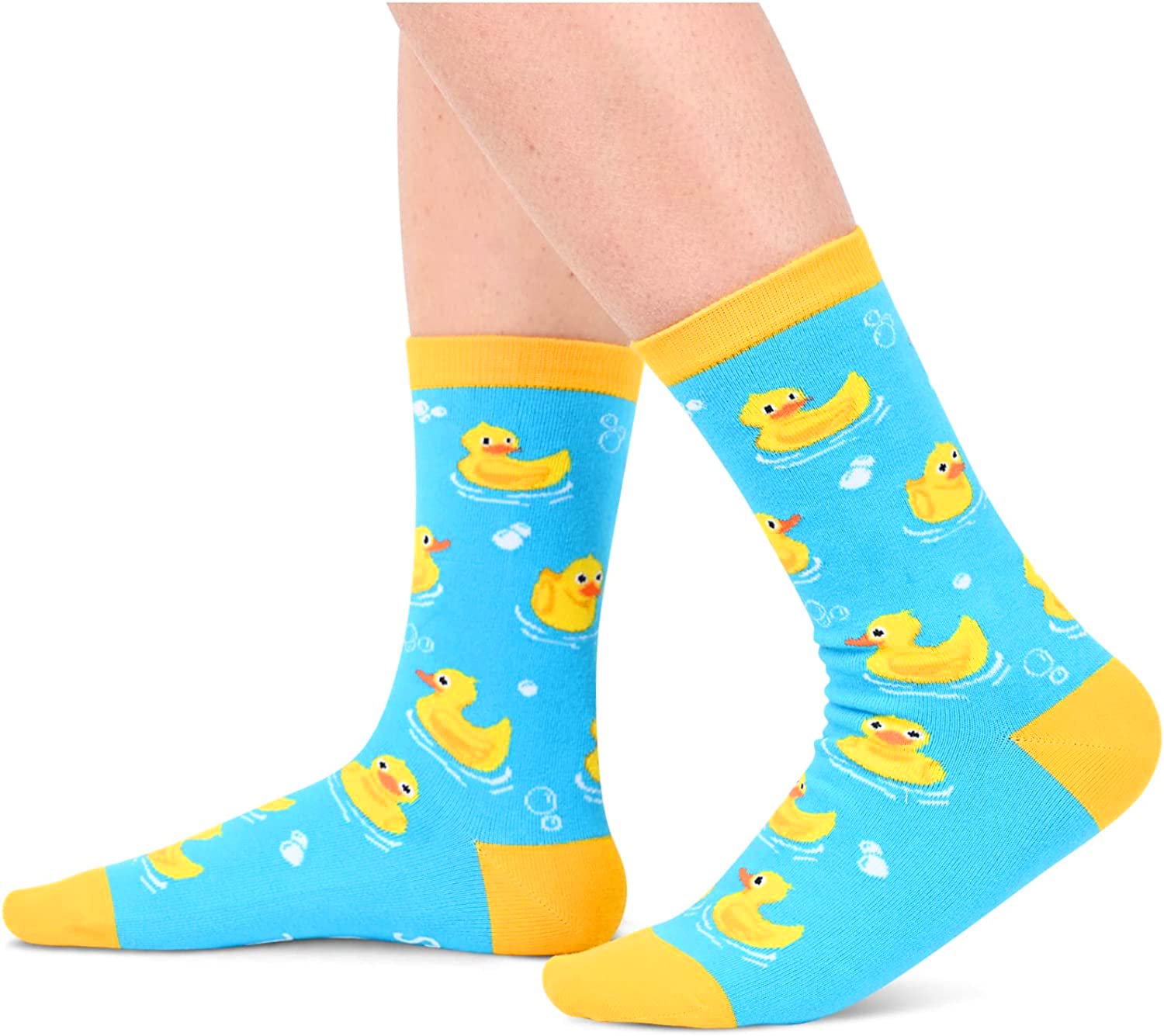 Zmart Novelty Rubber Duck Socks for Women Cute Duck Socks Girls, Funny Rubber Duck Gifts Duck Lovers Gifts For Her