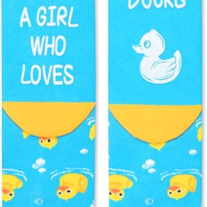 Zmart Novelty Rubber Duck Socks for Women Cute Duck Socks Girls, Funny Rubber Duck Gifts Duck Lovers Gifts For Her