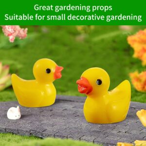 100 Pcs Mini Resin Ducks Bulk Tiny Ducks Set for Potted Miniature Decoration Garden Dollhouse Cake Decoration DIY Slime Kit Craft Charms Party Toys