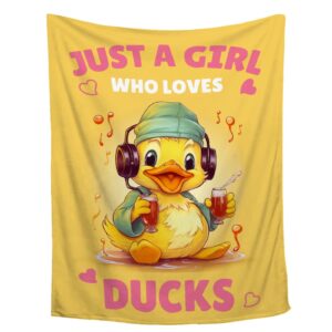 rubber duck yellow throw blanket super soft cozy duck blankets for couch bed duck gifts for duck lovers duck bathroom decor lightweight and durable 40"x50"for kids/child