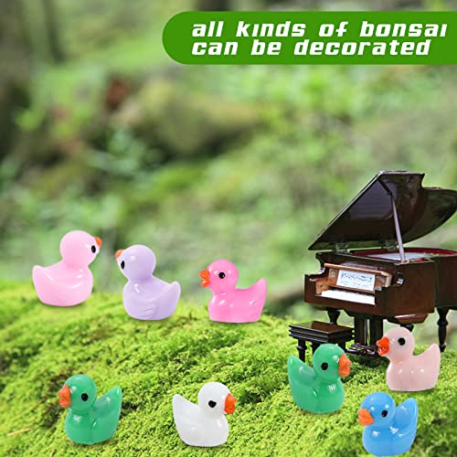 LOUHUA Mini Ducks 220 Pack Tiny Duck Figurines Bulk for Miniature Dollhouse Decor Accessories Garden Aquarium Potted Ornament Party Toys DIY Charms Office Classroom Activity to Hide