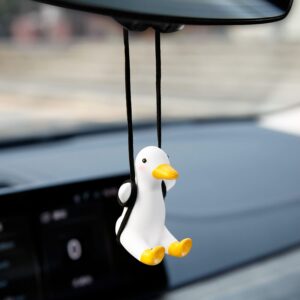 ygmoner super cute swinging duck car mirror hanging ornament car interior accessories (duck), right