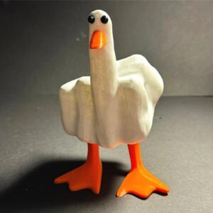 acolar funny middle finger duck statue home decor,cute little duck resin garden figurine,little duck craft decoration sculpture,home office desktop living room,bedroom,patio indoor outdoor gift