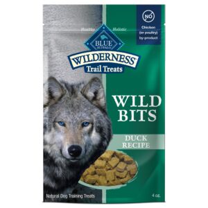 blue buffalo wilderness wild bits soft & chewy training treats for dogs, grain-free, duck recipe, 4-oz. bag