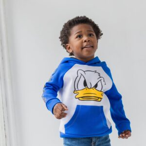 Disney Mickey Mouse Donald Duck Toddler Boys Fleece Hoodie Blue/White 5T