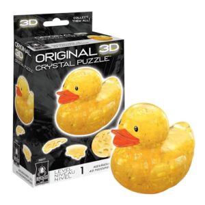 bepuzzled | duck, original 3d crystal puzzle, engaging and entertaining unique puzzle, quack your way to fun!