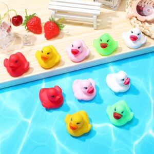 12 Packs Light up Rubber Ducks Glow Bath Toys Flashing Ducks for Bath for Teens on Birthday Easter Christmas Shower Pool Bath Toys Preschool Bathtub Bathroom (Cute Color)