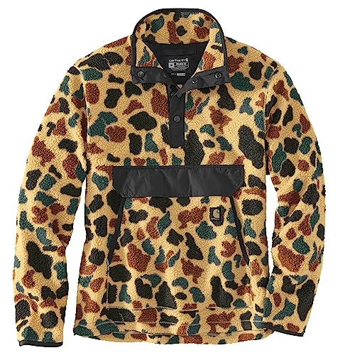 Carhartt Men's Relaxed Fit Fleece Pullover, 1972 Duck Camo