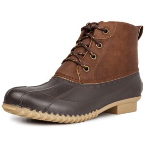 london fog womens winley duck boot brown 8