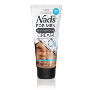 nad's soothing men's depilatory cream for unwanted coarse body hair removal, 6.8 oz