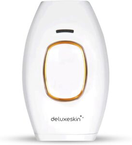 deluxeskin laser hair removal at home - ipl hair removal device | the ultimate skincare routine for beautiful, radiant skin of bikini, legs, arms, face, upper lips | facial hair removal handset