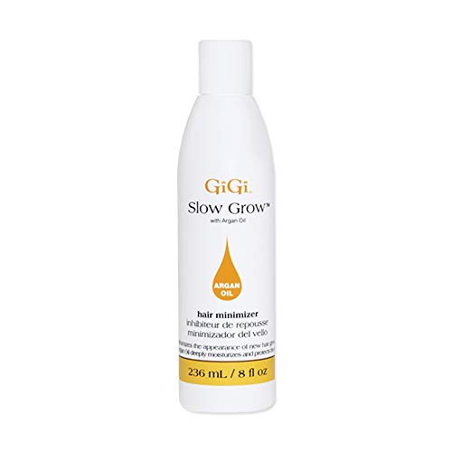 GiGi Slow Grow Hair Inhibitor Lotion with Argan Oil, Hair Regrowth Minimizer, Men and Women, 8 oz, 1-pack