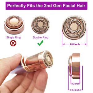 Replacement Heads for Flawless Generation 2, Facial Hair Removal Replacement Heads for Women, Compatible with Finishing Flawless Facial Hair Remover, Double Halo Replacement Heads Gen 2(4 Count)