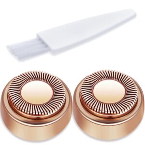 facial hair remover replacement heads: compatible with finishing touch flawless facial hair removal tool for women as seen on tv 18k gold-plated rose gold (generation 1 2pack)