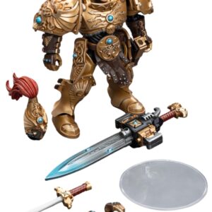 HiPlay JoyToy Warhammer 40K Collectible Figure: Adeptus Custodes Custodian Guard with Sentinel Blade 1:18 Scale Action Figures JT7837 (Guard with Sentinel Blade)