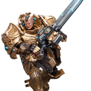 HiPlay JoyToy Warhammer 40K Collectible Figure: Adeptus Custodes Custodian Guard with Sentinel Blade 1:18 Scale Action Figures JT7837 (Guard with Sentinel Blade)