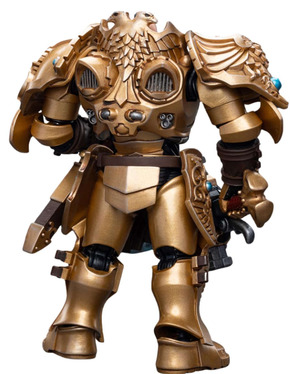 HiPlay JoyToy Warhammer 40K Collectible Figure: Adeptus Custodes Custodian Guard with Sentinel Blade 1:18 Scale Action Figures JT7837 (Guard with Sentinel Blade)