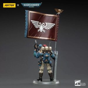 JoyToy Warhammer 40k: Astra Militarum Tempestus Scions Command Squad 55th Kappic Eagles Banner Bearer 1:18 Scale Figure