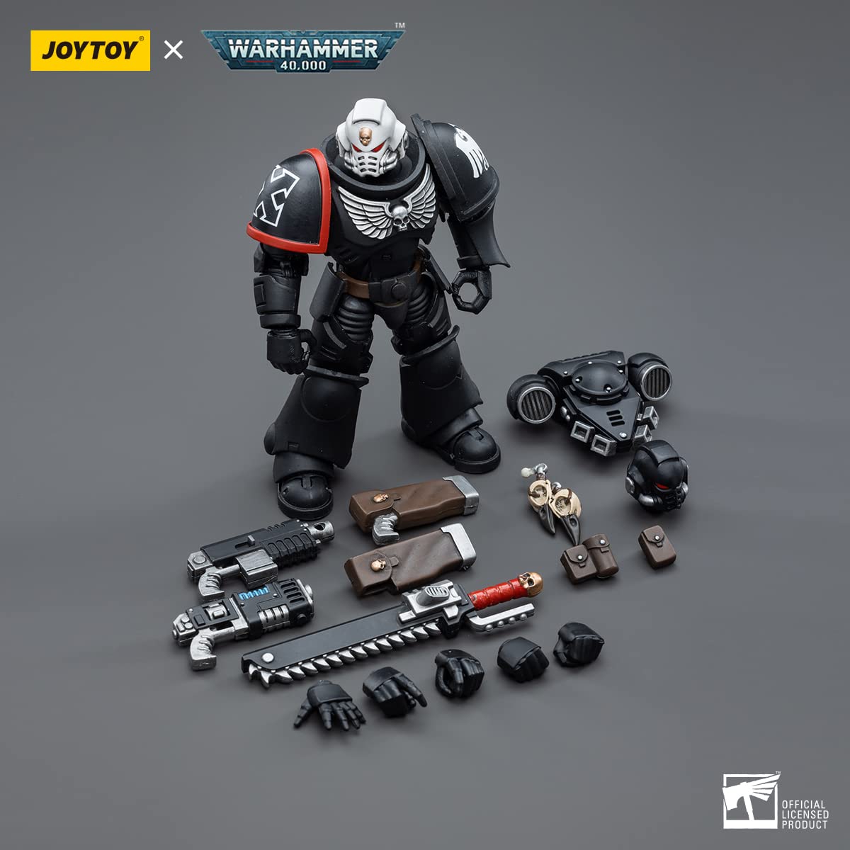 JOYTOY Warhammer 40,000 Action Figure, Raven Guard Intercessors Sergeant Ashan, 1/18 Warhammer 40K 4.7Inch Collection Model for Unisex, Adult, Christmas, Birthday Gifts, Ages 15 and Up