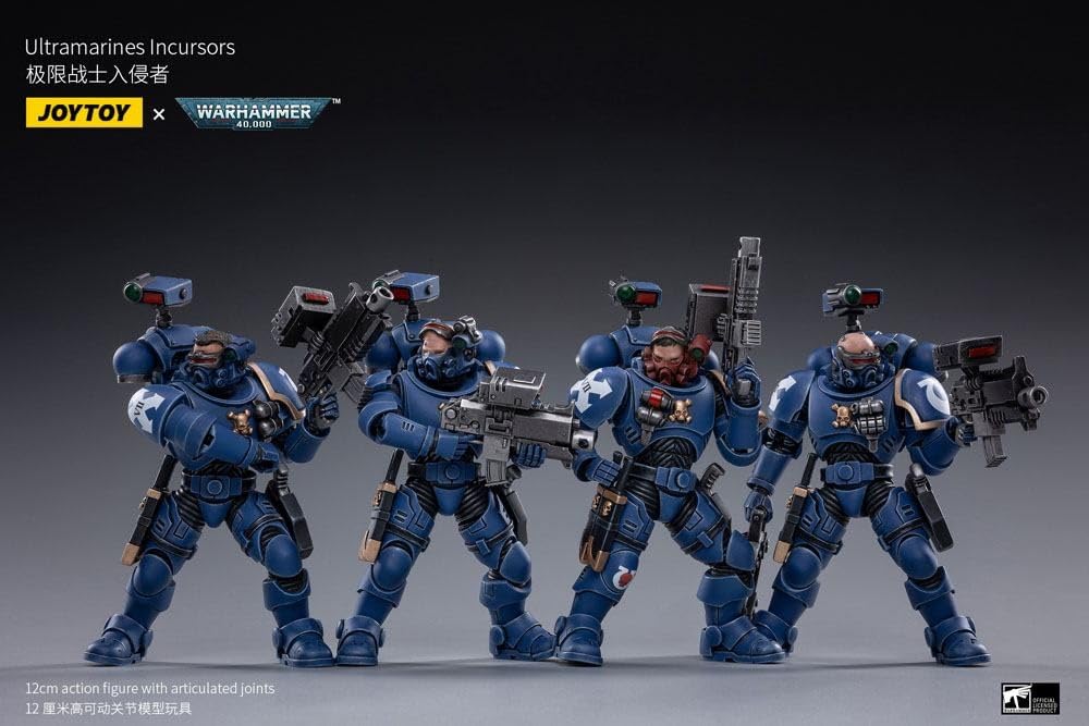 HUAXI DARK SOURCE(HAINAN)TECH JOYTOY Warhammer 40K ULTRAMARINES INCURSORS 1/18 FIG, Multicolor