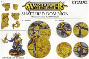 games workshop 99120299034 "age of sigmar shattered dominion round bases action figure, 40/65 mm